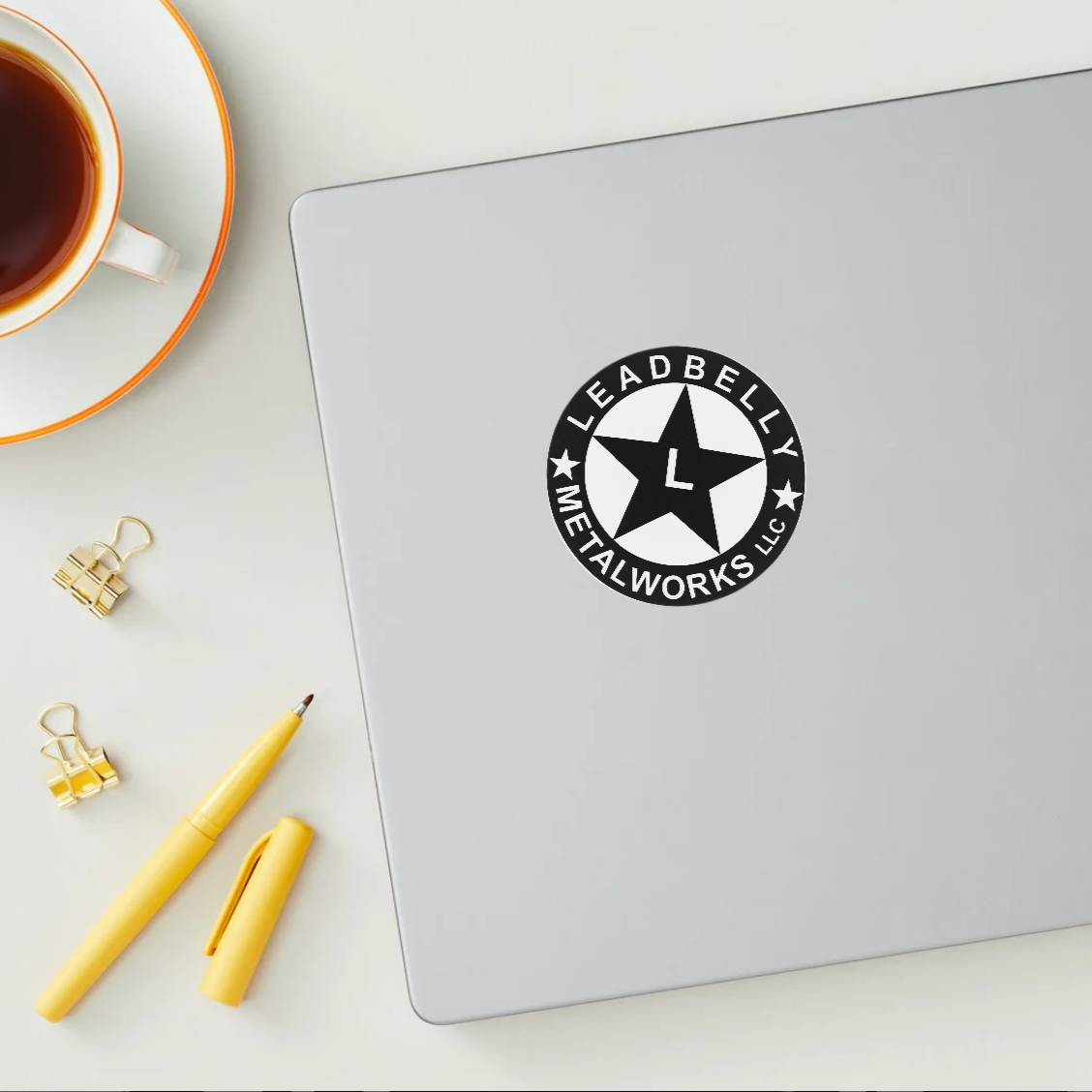 LEADBELLY METALWORKS 4"X4" STICKER – leadbelly Metalworks llc